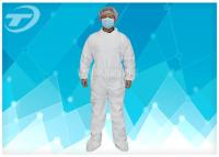 China PE Coated Disposable White Coveralls Protective Suits S to 5XL CE ISO Certified for sale