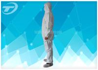China Disposable Non Woven Coverall Suit White Chemical Resistant 50gsm S to 5XL for sale