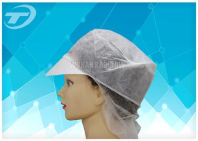China Disposable Women SPP Snood Cap with Peak and Hairnet 40gsm CE ISO for sale