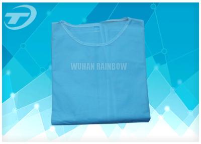 China Non Woven Disposable Patient Gown Blue 120x140cm Hospital Use for sale