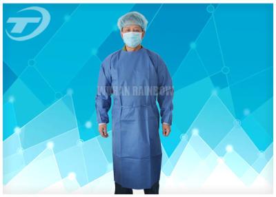 China Reinforced Disposable Surgical Gown SMS Fabric Sterile Non Sterile 120x140cm CE ISO for sale