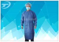 China Water Resistant PP Disposable Scrub Suits / Isolation Gowns with knitted cuffs for sale