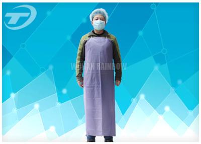 China Non Woven Disposable Plastic Aprons with Neck And Waist With Tie for sale