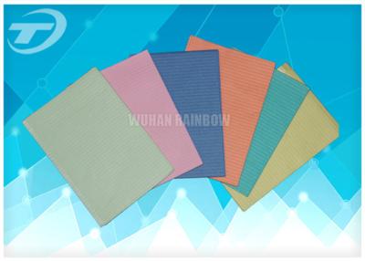 China Disposable Dental Bibs 3ply 33x45cm CE Certified Waterproof Paper with PE Film for sale