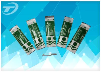 China Single Use Stainless Steel Sterile Surgical Blades With Plastic Handle for sale