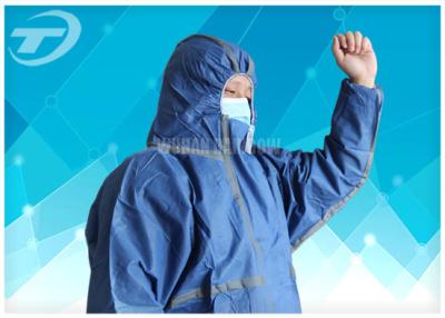 China Microporous Disposable Coverall 20-70gsm Non Woven Protective Suit S-5XL for sale