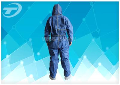 China CPE Disposable Painters Coveralls Waterproof Gown with Knitted Cuff 30-50g for sale