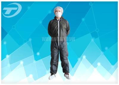 China Disposable Coverall Suit PE Coated Nonwoven S to 5XL Protective Hooded Coveralls for Men for sale