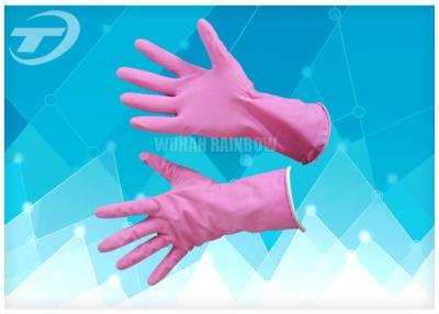 China Natural Latex Household Gloves 300mm Length 0.30mm Thickness S-XL for sale