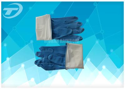 China Seamless Disposable Latex Gloves Powdered Full Finger Medical Exam Gloves 245mm Length for sale