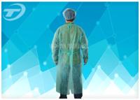 China Disposable Nonwoven Scrub Suit Breathable Medical Lab Coat Shirt Collar Knitted Cuff 30-65g S-5XL for sale