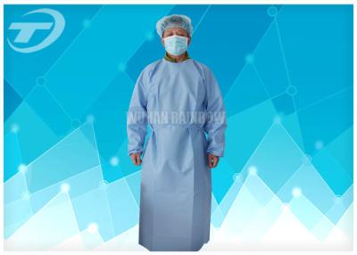 China PP Nonwoven Disposable Hospital Gown with Tie Closure 120x140cm for sale