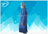 China Knitted Wrist PP PE Disposable Scrub Suits Isolation Gowns Water Resistant for sale