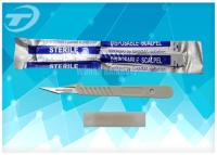 China Sterile Disposable Scalpel Stainless Steel Blade Plastic Handle CE ISO Sizes 10-36 for sale