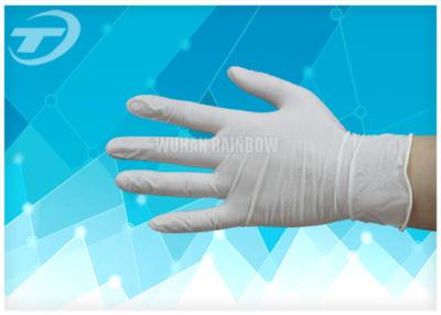 China Latex Examination Medical Disposable Gloves Cream White Single Use for sale