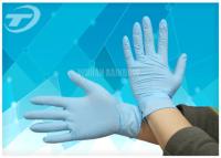 China Blue Nitrile Exam Gloves Powder Free Disposable Medical Grade 100pcs per Box for sale