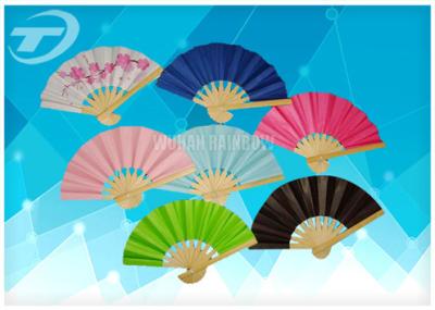 China 10cm Small Size Paper Folding Fans With Natural Bamboo Frame for sale