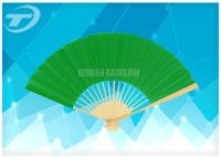 China Plain Paper Folding Hand Fans 21cm 23cm Natural Bamboo Ribs Home Decoration for sale
