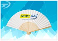 China 21cm Promotional Bamboo Folding Hand Fan with Paper or Fabric Custom Printing for sale