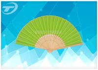 China Plain Paper Folding Hand Fans 21cm 23cm Natural Bamboo Ribs Home Decoration for sale