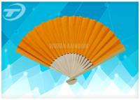 China Plain color wedding personalized folding hand with natural bamboo frame for sale