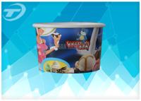 China Ice Cream Disposable Paper Cups In Various Size , Customized Logo Printing for sale