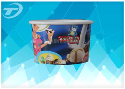 China Ice Cream Disposable Paper Cups In Various Size , Customized Logo Printing for sale