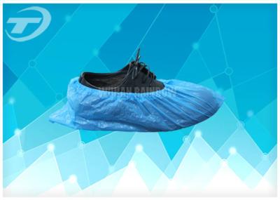 China Customized Dustproof Textured CPE Shoe Cover Single Use 1.5g To 4.0g for sale