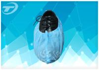 China Blue SPP Nonwoven Disposable Waterproof Shoe Covers For Protection Use for sale
