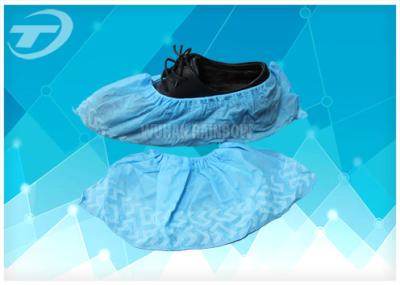 China Disposable Anti Slip Shoe Covers SPP Fabric with PVC Coating 40x16cm CE ISO for sale