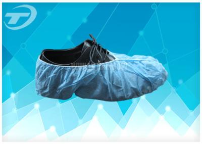 China Blue SPP Nonwoven Disposable Waterproof Shoe Covers For Protection Use for sale