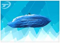 China Disposable Anti Skid Shoe Covers PP CPE Coated Non Woven 40x16cm 50pcs per Bag for sale