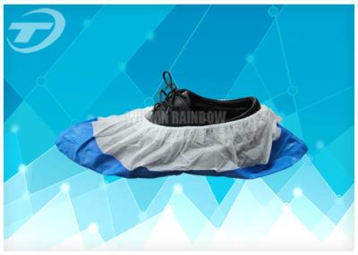 China PE Coated SPP Disposable Shoe Covers Slip Resistant 42 X 16cm for sale