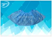 China Disposable CPE Shoe Covers 36x15cm Waterproof Elastic Ankle Fit for Medical Use for sale