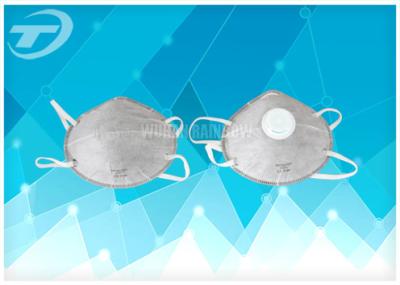 China Gray Respirator Dust Mask Ffp2 With Activated Carbon , Single Use EN149 Certified for sale