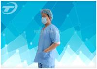 China Non Woven Disposable Patient Gown Blue 120x140cm Hospital Use for sale