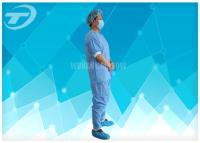 China Disposable Coveralls Waterproof Disposable Gown With Knitted Cuff for sale
