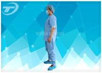 China Disposable SMS Patient Scrub Suit Hospital Medical Gown 45gsm CE ISO Certified for sale