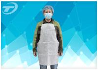 China Waterproof Disposable Polythene Aprons 9 X 107 Cm / Disposable White Plastic Aprons for sale