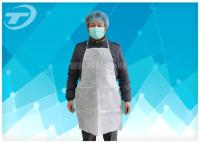 China Disposable HDPE Waterproof Apron White 80x140cm CE ISO Certified for sale