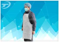 China Disposable Non-Woven Fabric Plastic Aprons 80x125cm Neck and Waist Tie Comfortable for sale