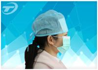 China Disposable Surgical Cap Polypropylene Spunbond Fabric Sweat Absorption Elastic Back 25gsm Free Size for sale