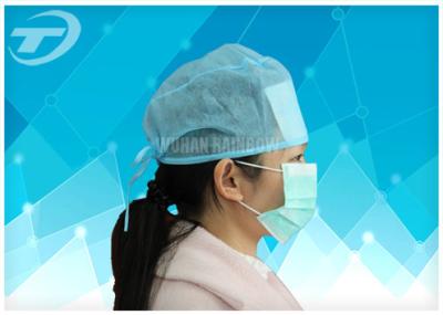 China Disposable Surgical Cap Polypropylene Spunbond Fabric Sweat Absorption Elastic Back 25gsm Free Size for sale