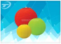 China Plain Colors Hanging Paper Ball Lantern In 8
