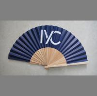 China Custom Printed Paper Hand Fan 23cm Plastic or Wooden Ribs Promotional Gift for sale