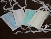 China 2ply 3ply disposable blue face mask with earloop or tie for sale