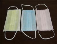China 2ply 3ply disposable blue face mask with earloop or tie for sale