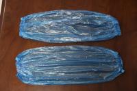 China Disposable Plastic PE Sleeve Cover 40x20cm White Red Yellow Blue LDPE Dustproof for sale