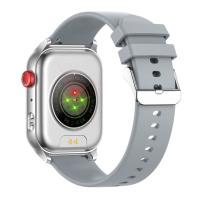 China Rainbuvvy KR86 Rectangular Shape Smart Watch Silver Fashion Style Health Monitoring for sale