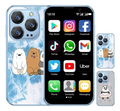China A8 Pro-a 3.0-inch Mini 3g Red Phone 2+16g Android 9.0 Kids Mobile Phone Birthday Gift Give Stickers for sale